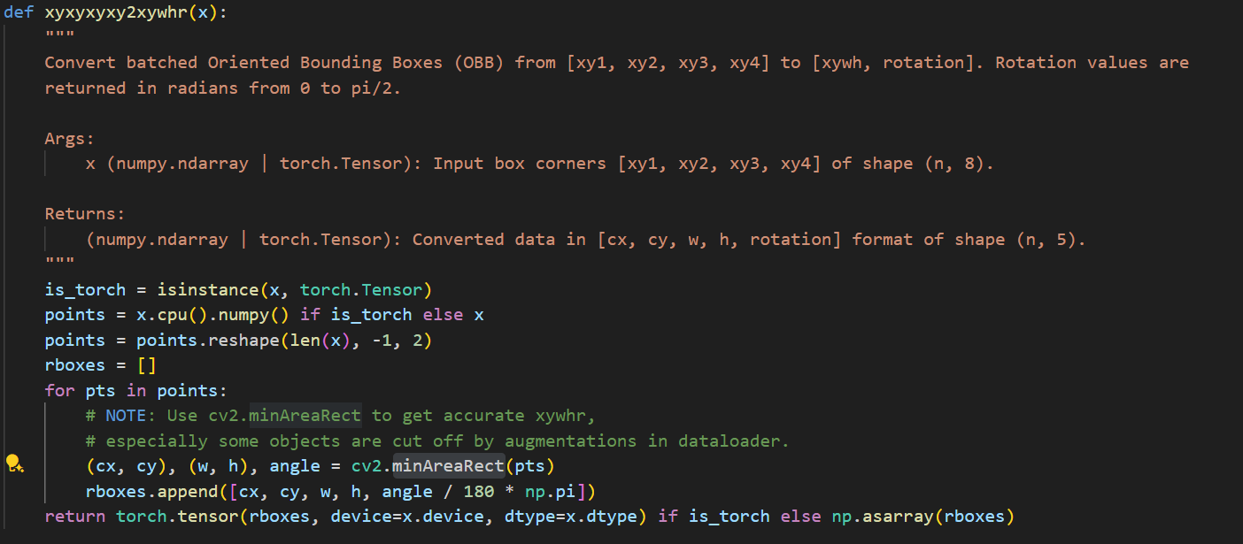 YOLO-OBB旋转角的探究 – Pray Blog